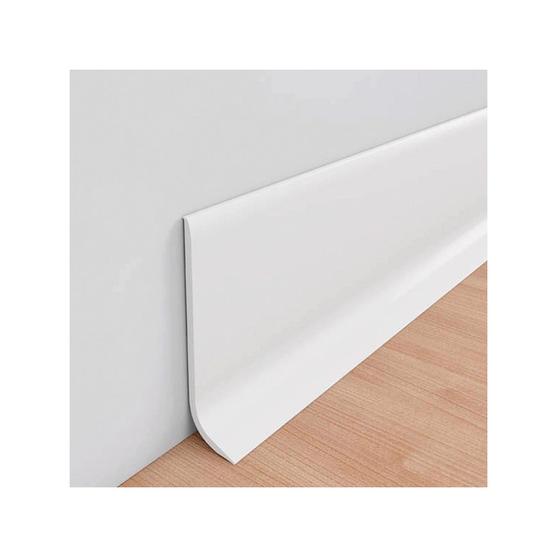 Rodapie blanco semiflex, zoclo, zócalo o rodapié PVC flexible Largo cm ...